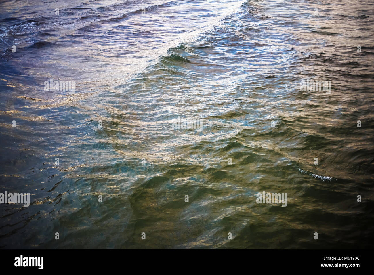 Sea waves background. Ocean water on a cloudy windy day. Top view Stock ...