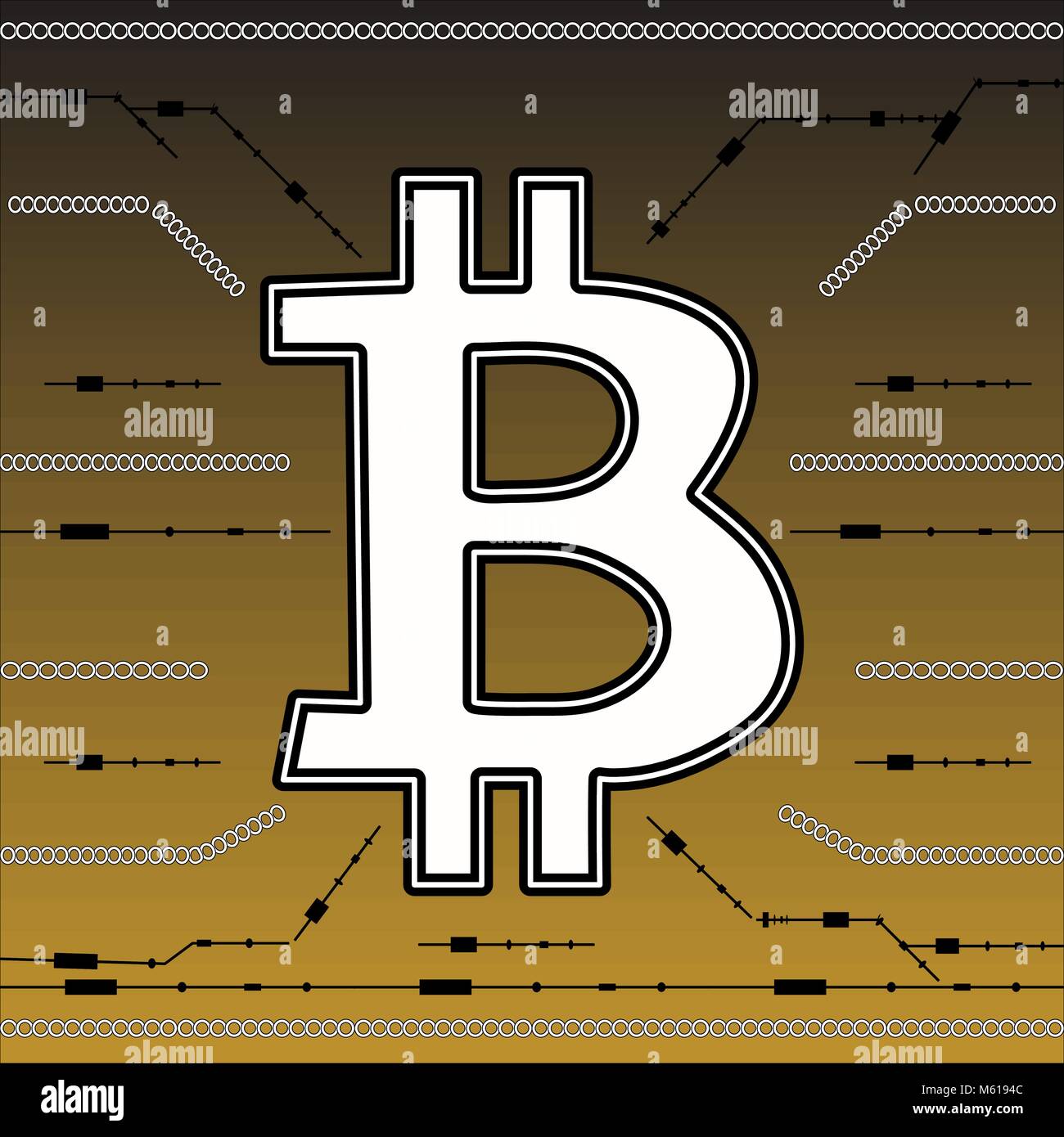 BITKOIN SYMBOL ON ABSTRACT BACKGROUND VECTOR ILLUSTRATION Stock Vector ...