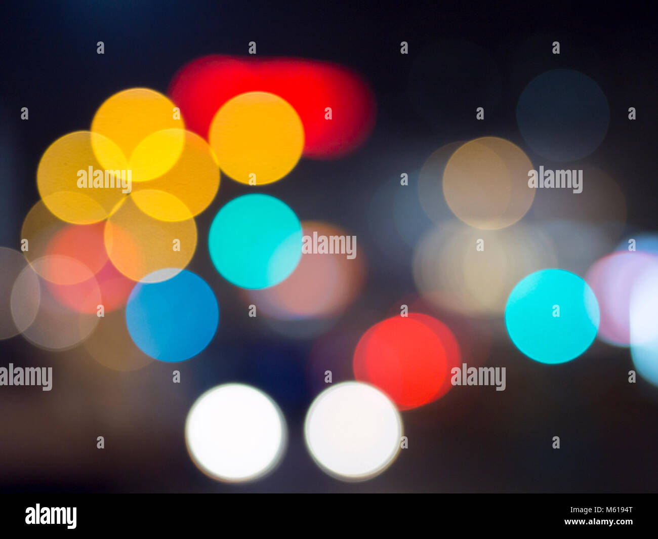 camera lens bokeh effect with traffic lights Stock Photo - Alamy