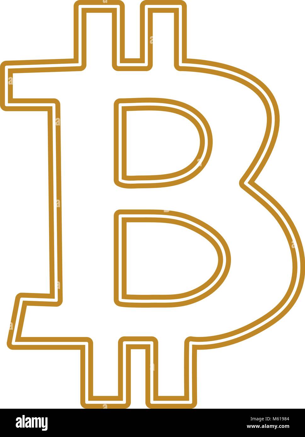 BITCOIN SYMBOL ISOLATED ON WHITE BACKGROUND VECTOR ILLUSTRATION Stock ...