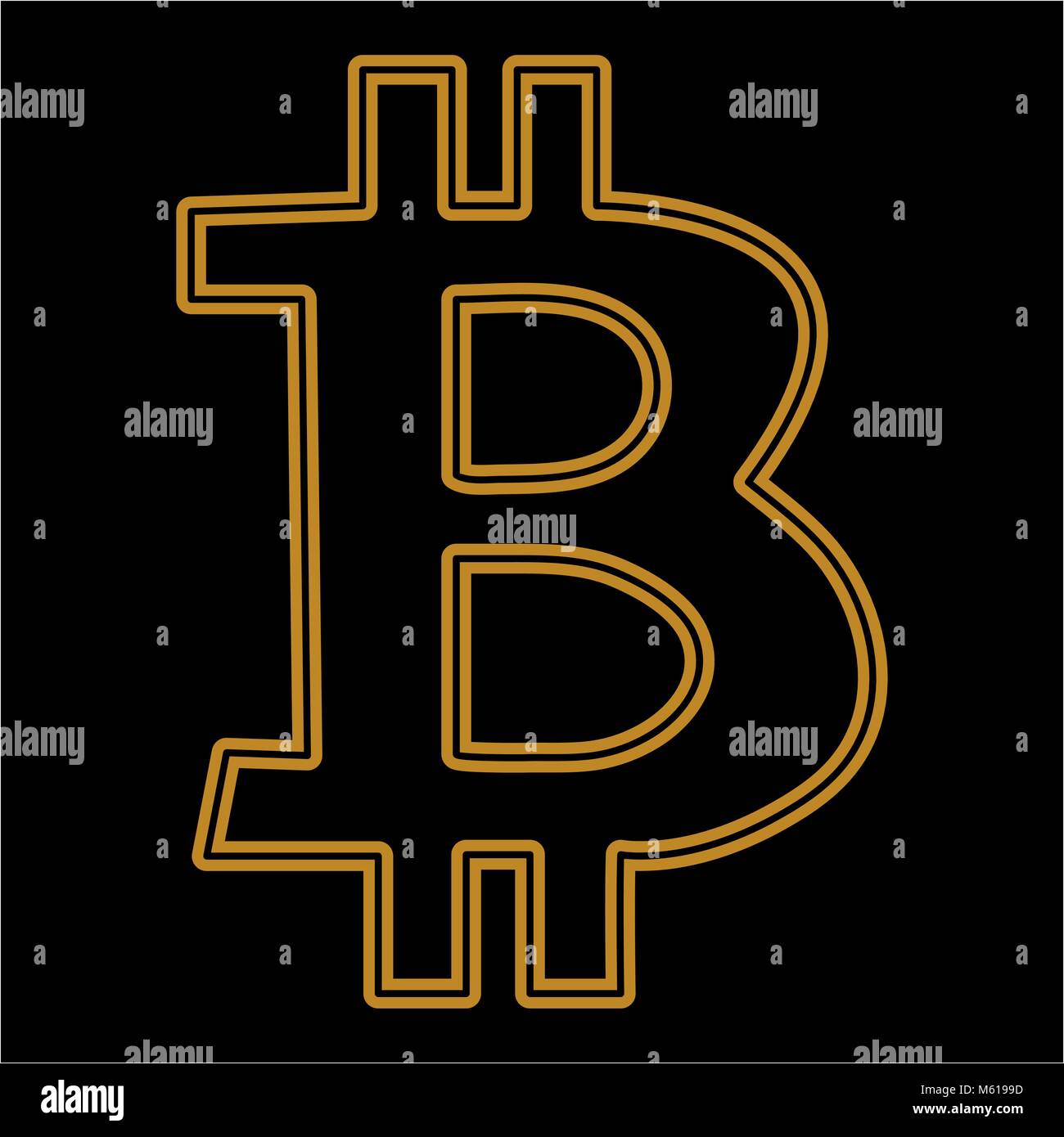 Orange bitcoin sign Stock Vector Images - Alamy