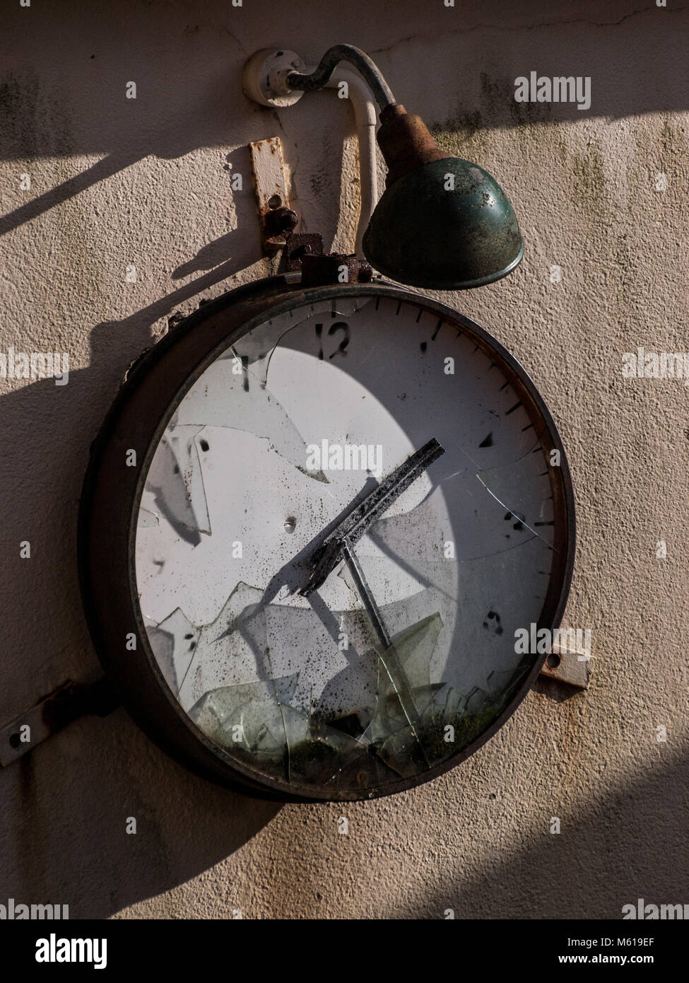 Old factory clock Stock Photo - Alamy