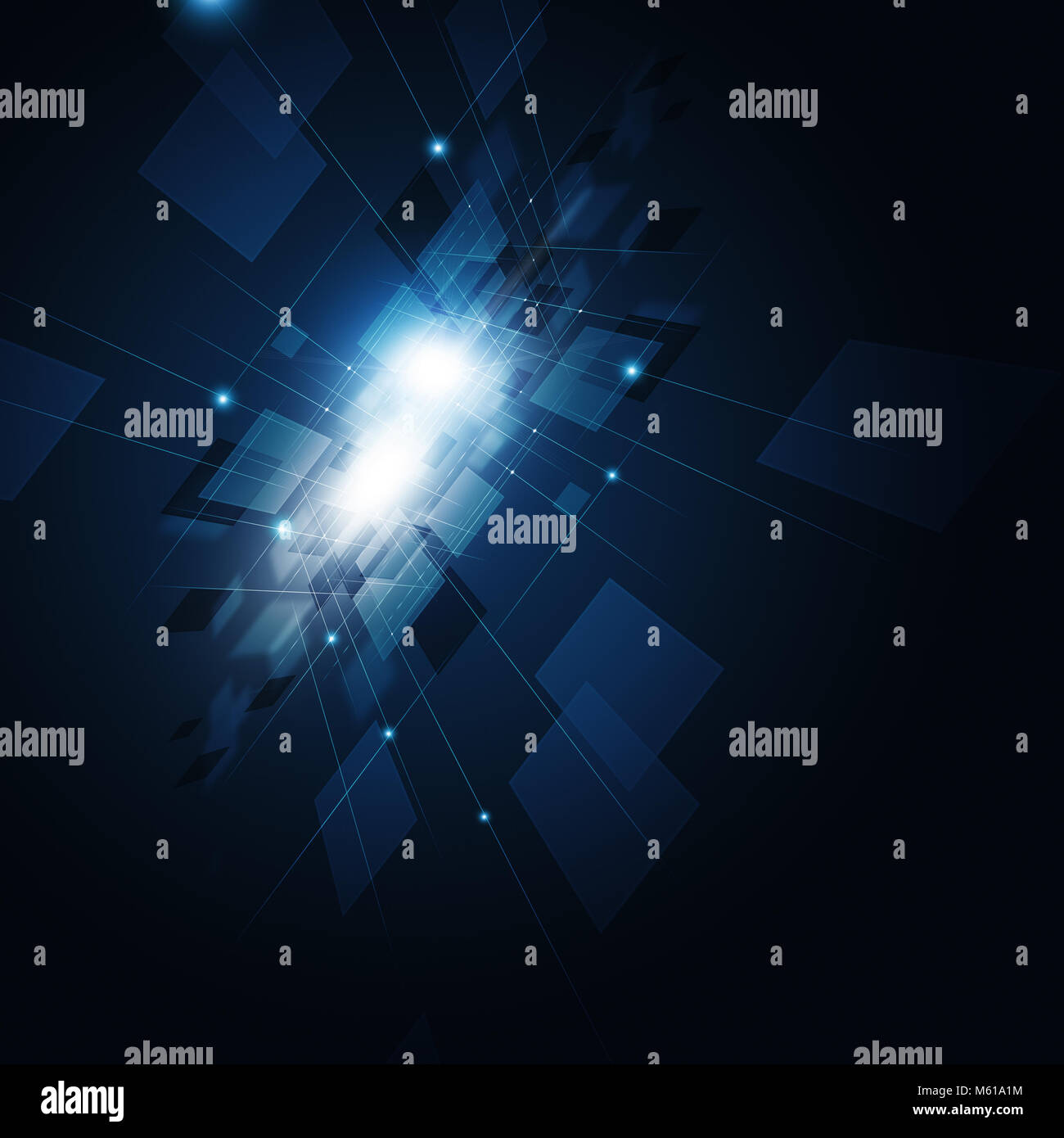 abstract business and technology blue communication background Stock ...