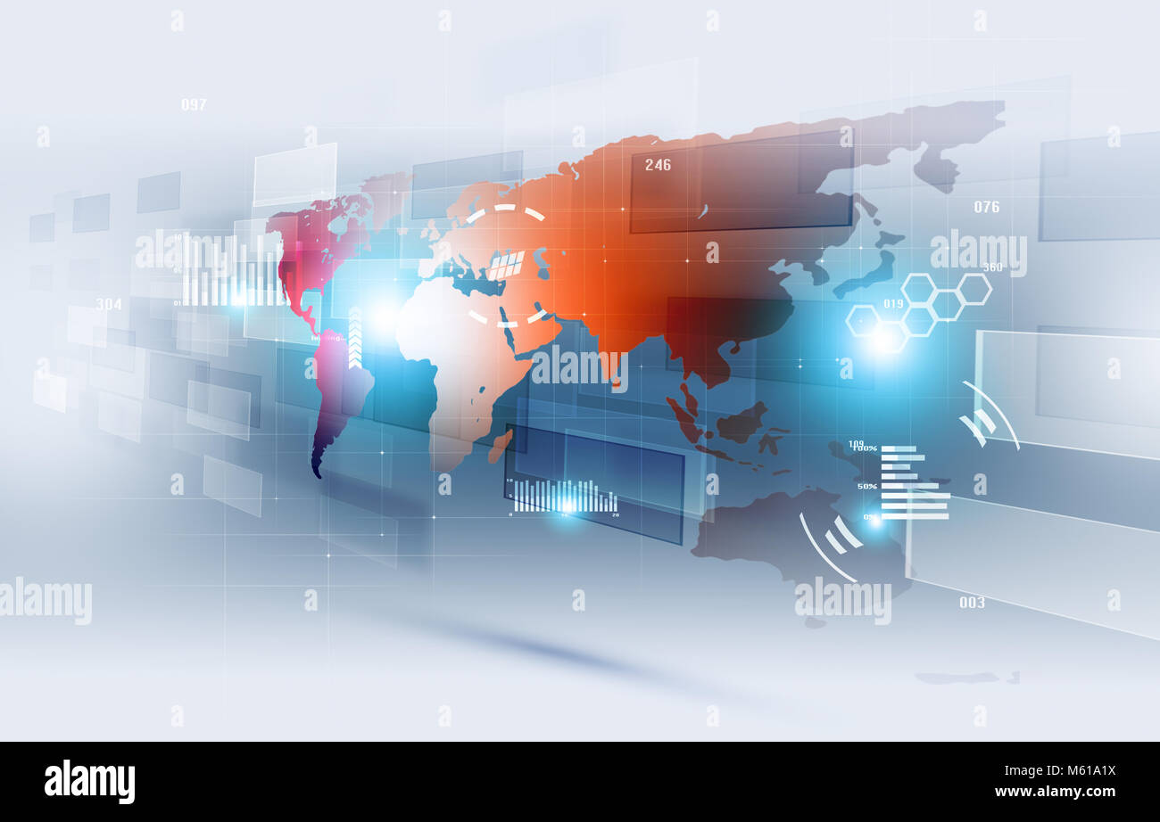 abstract internet technology connections concept web interface Stock ...