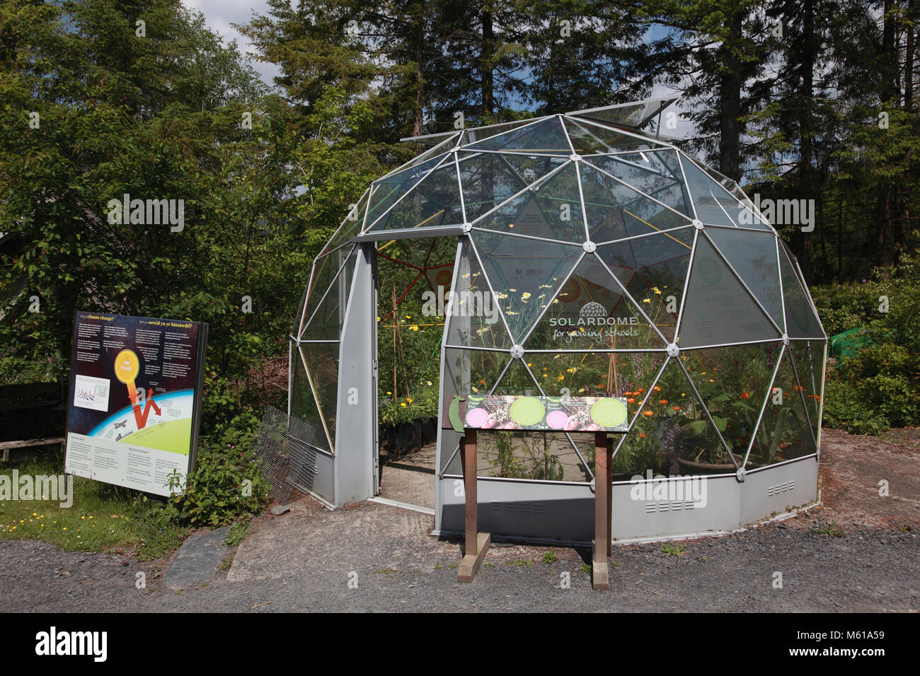 The geodesic dome solar dome at the Centre for Alternative Technology ...