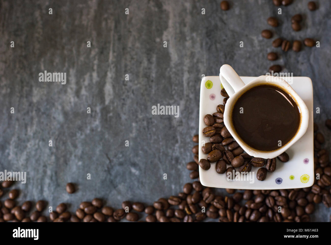 cup of coffee with coffee beans Stock Photo - Alamy