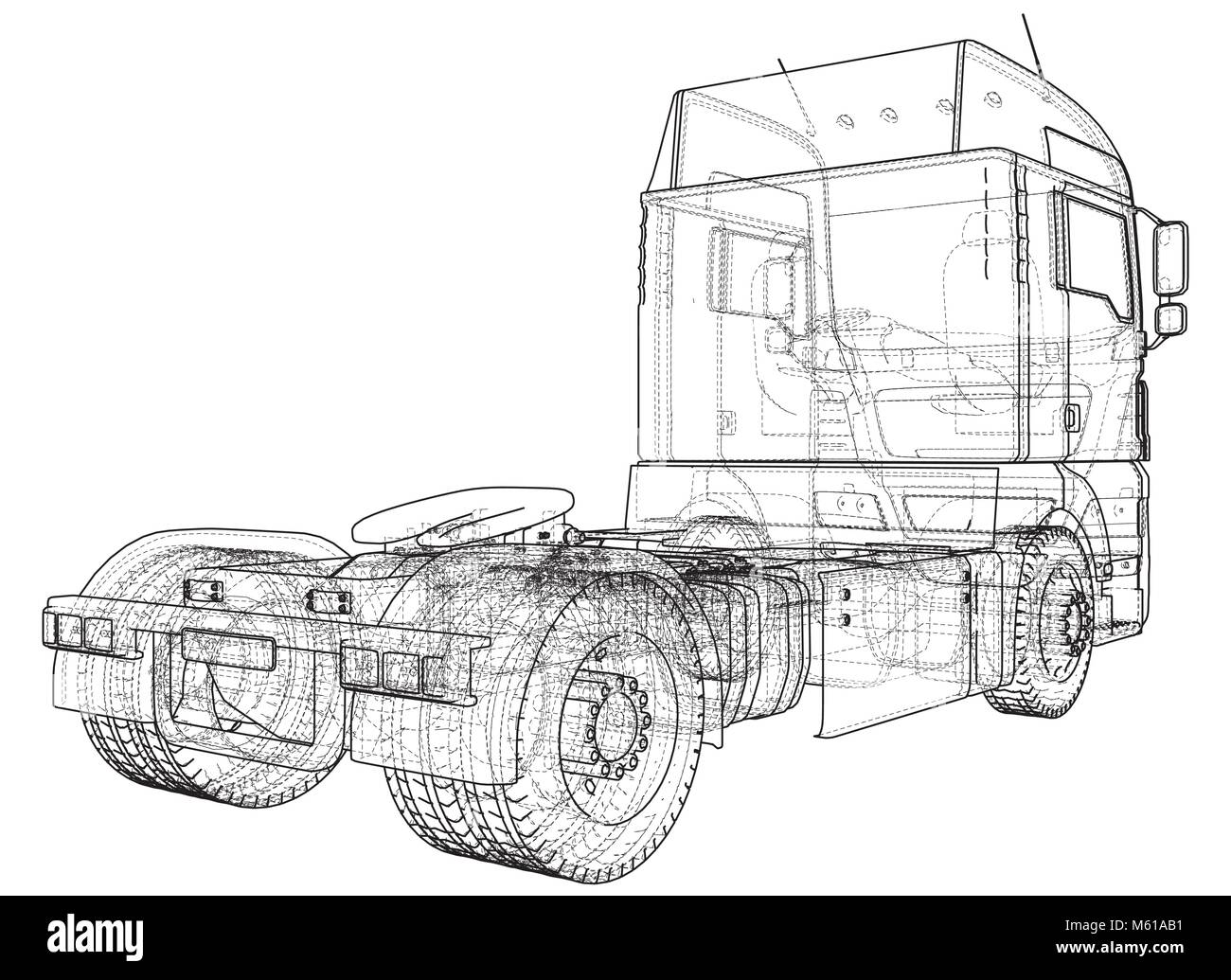 Modern Cargo Truck isolated on grey background. Eurotrucks delivering ...