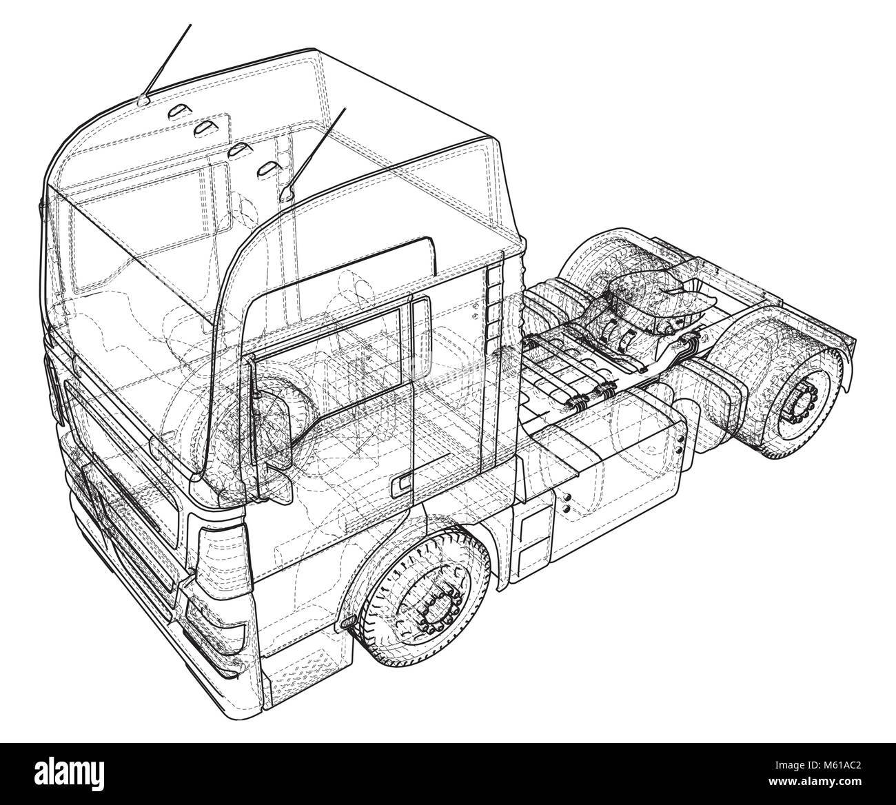 Modern Cargo Truck isolated on grey background. Eurotrucks delivering ...