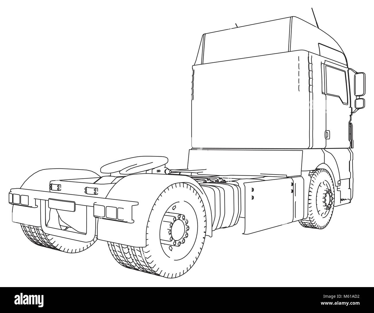 Modern Cargo Truck isolated on grey background. Eurotrucks delivering ...