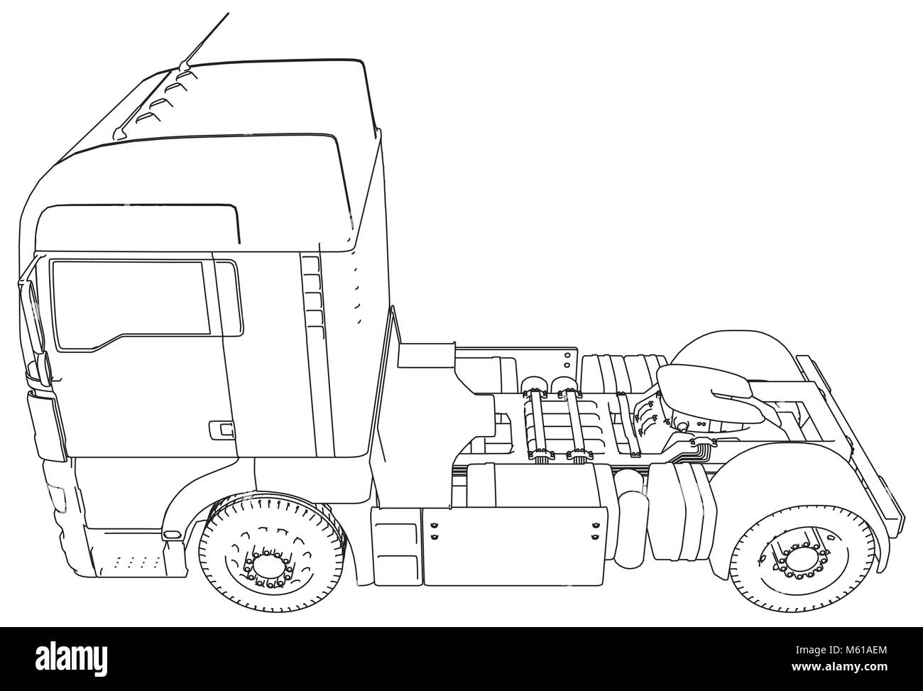 Modern Cargo Truck isolated on grey background. Eurotrucks delivering ...