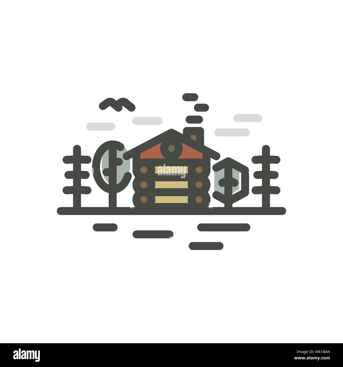 Trekking in forest on Cut Out Stock Images & Pictures - Alamy