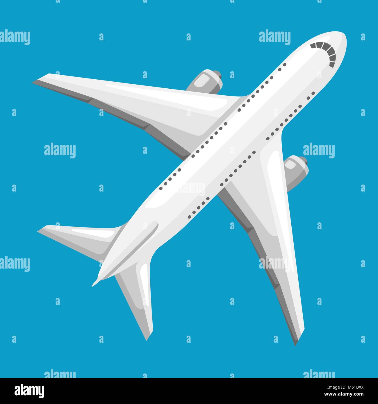 Illustration of abstract airplane on blue background Stock Vector Image ...