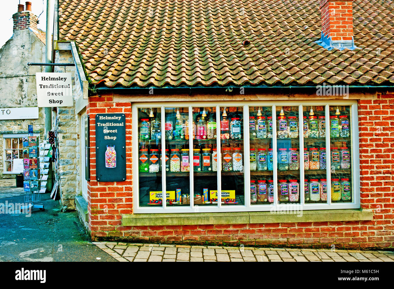 Helmsley Traditional Sweet Shop, Helmsley, North Yorkshire Stock Photo ...