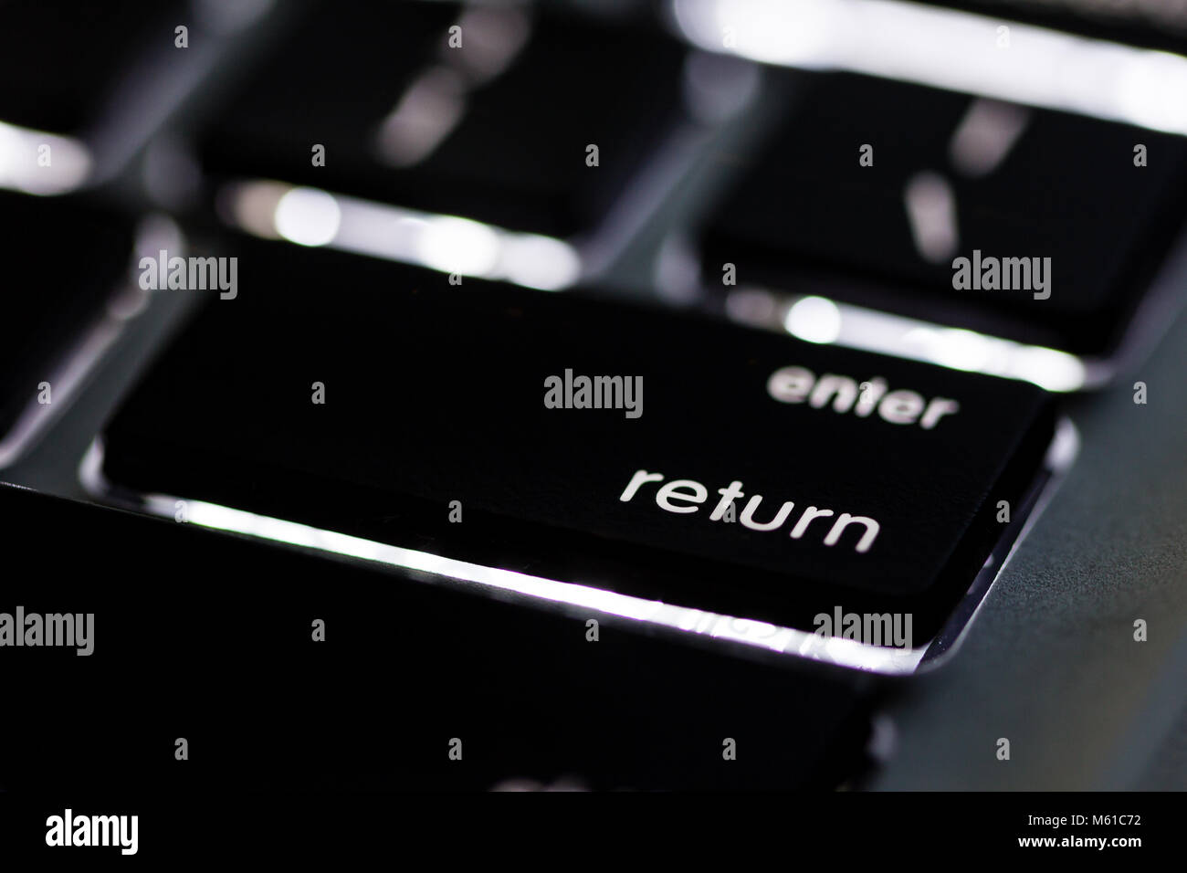 Return key keyboard computer black hi-res stock photography and images ...