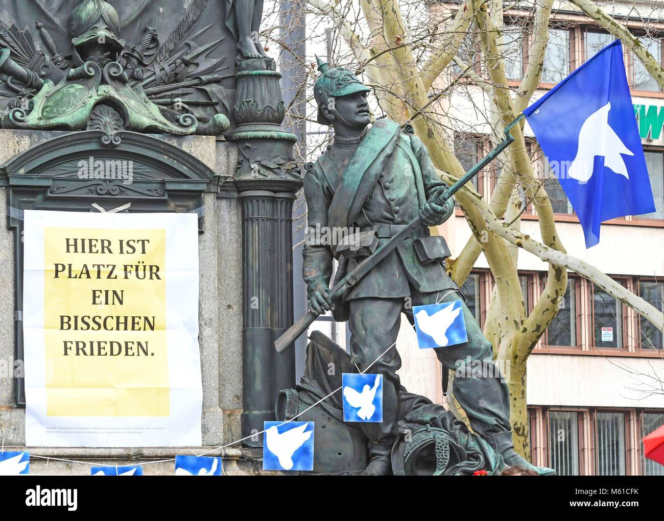war memorial, French-German War 1870-71, Freiburg, Febr. 3, 2018 ...
