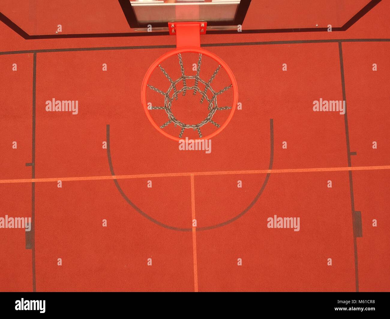 Outdoor basketball hoop from above Stock Photo - Alamy