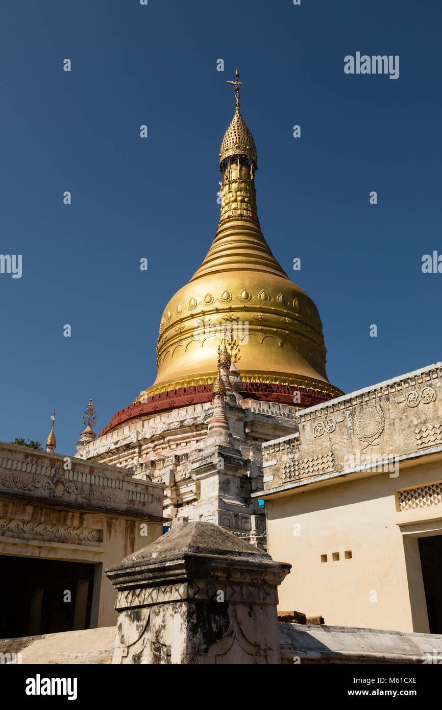 Golden stupa on a temple in Bagan, Myanmar Stock Photo - Alamy