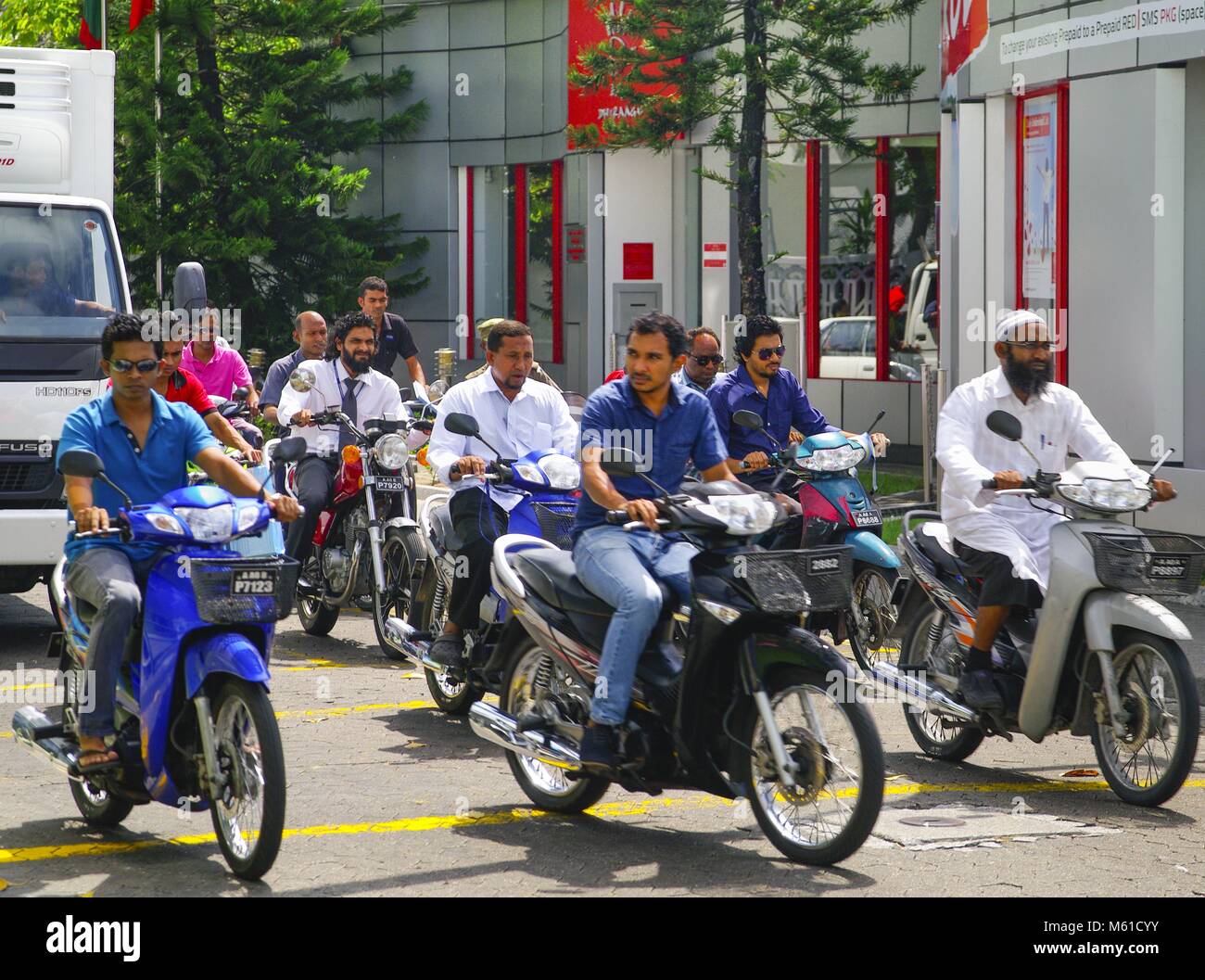 Motorbikes and mopeds are the main means of transport in the narrow ...