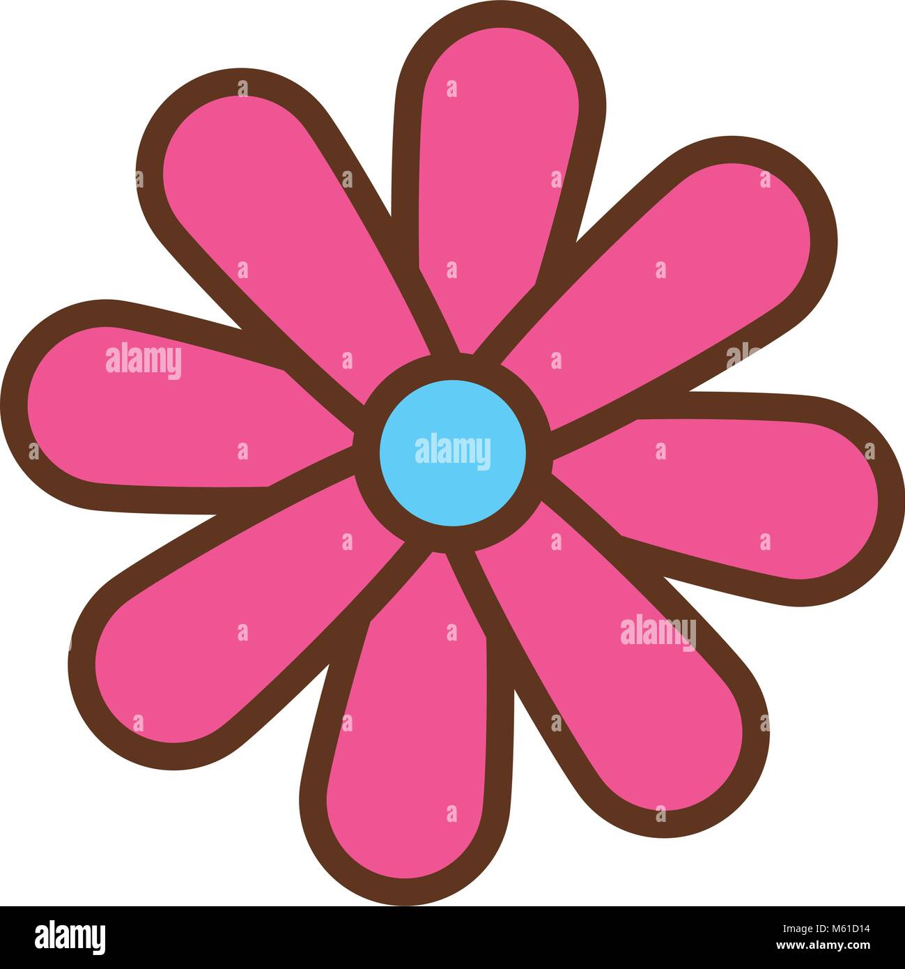 beautiful flower icon over white background, colorful design. vector ...