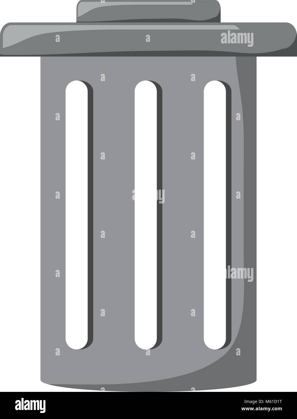 Trash can icon over white background, colorful design. vector ...