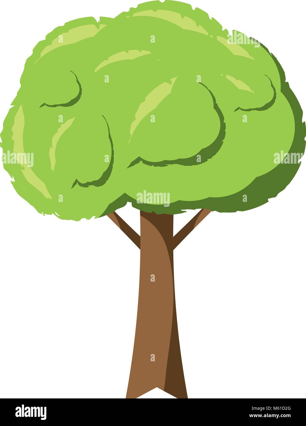 tree icon over white background, colorful design. vector illustration ...