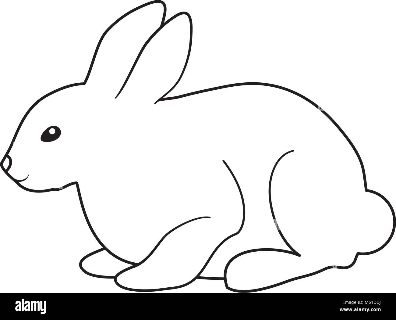 rabbit animal icon over white background, vector illustration Stock ...
