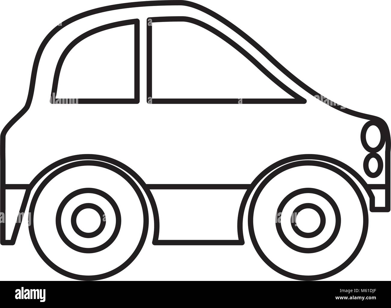Mini car icon over white background, vector illustration Stock Vector ...