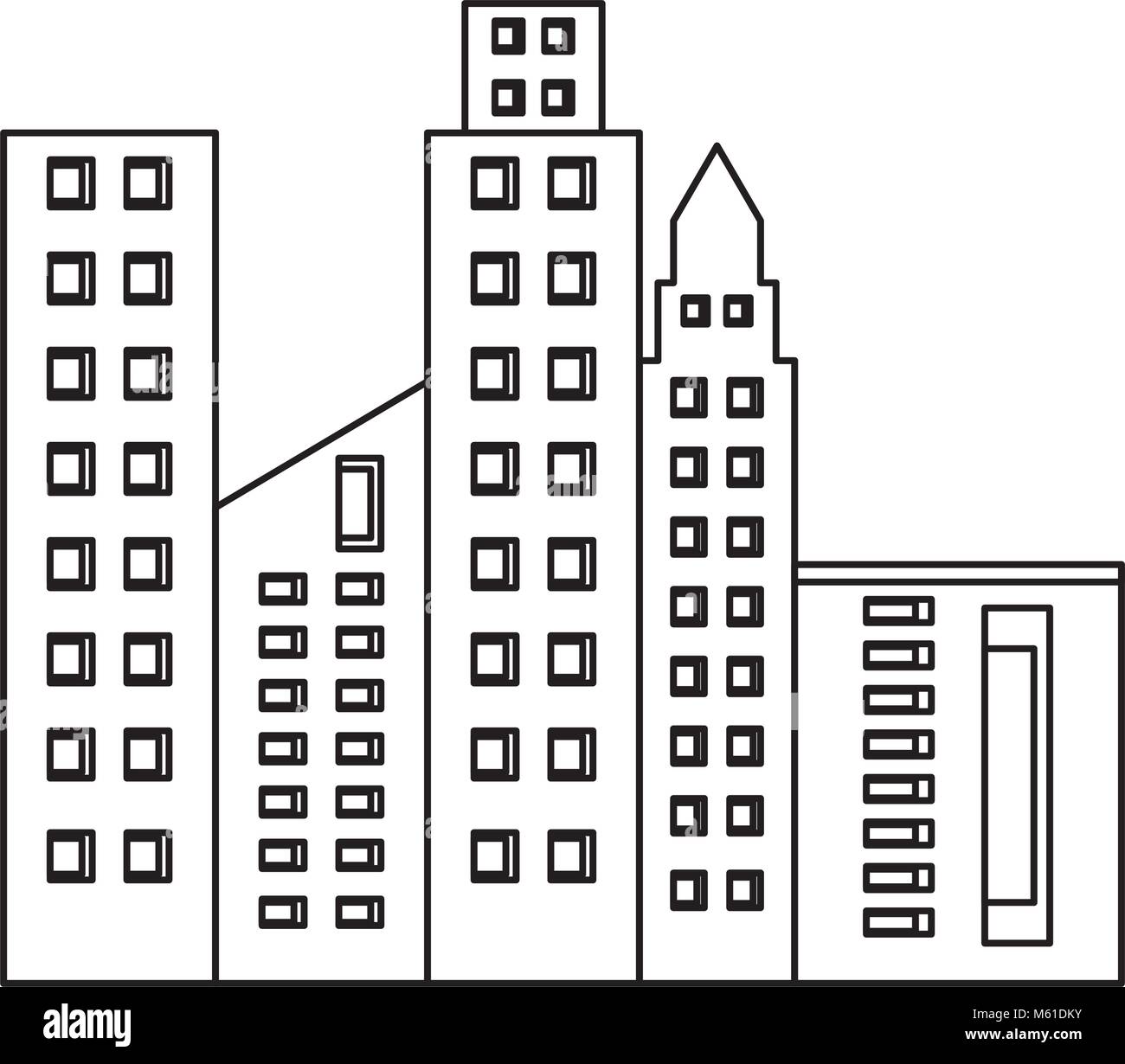 city buildings icon over white background, vector illustration Stock ...