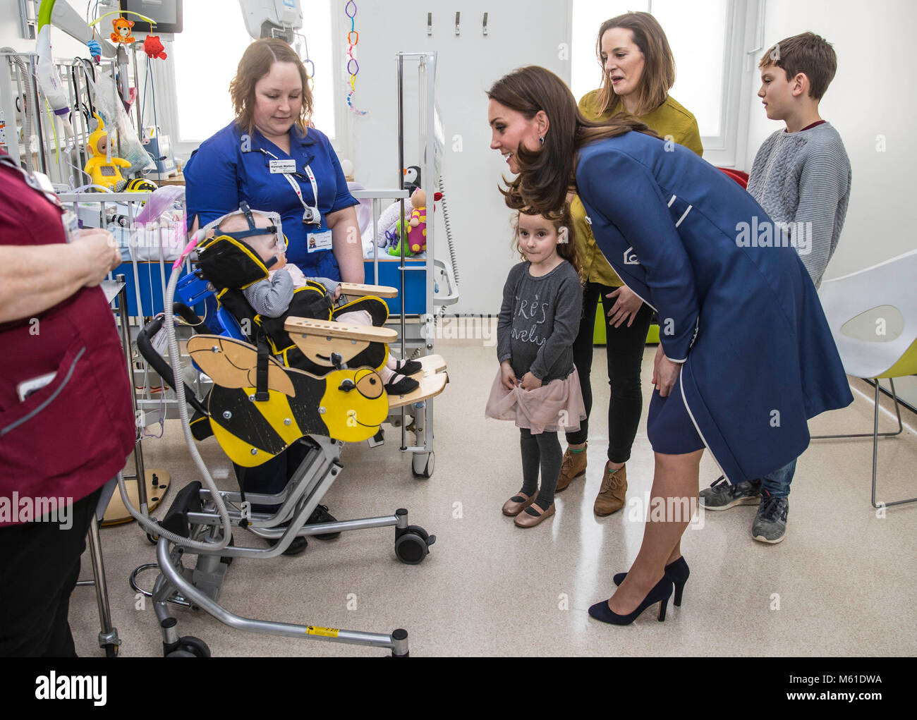 The Duchess of Cambridge meets ten month old Amara Kedwell- Parsons who ...