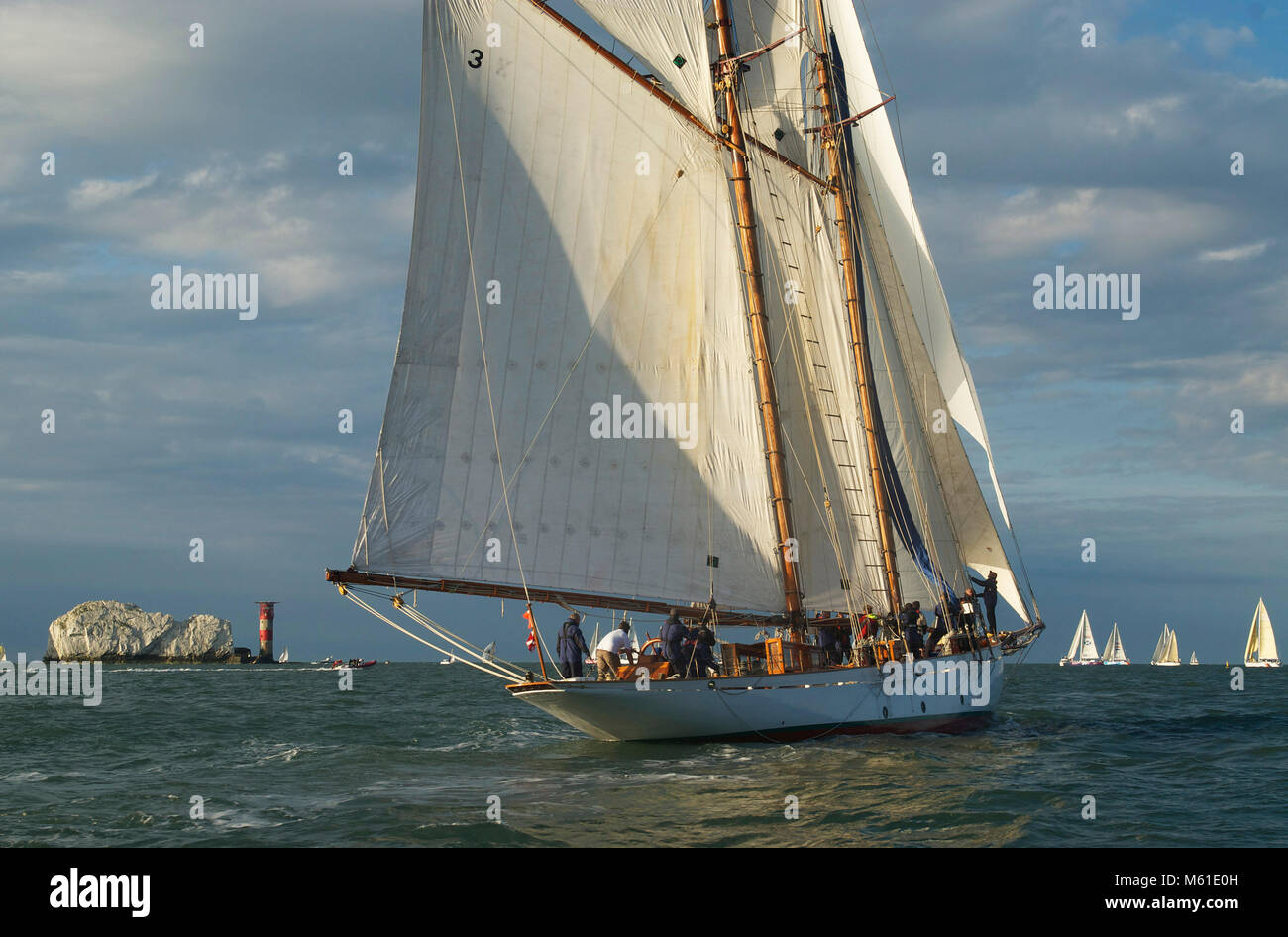 The 1902 classic schooner Coral, designed by Fred Shepherd, races ...