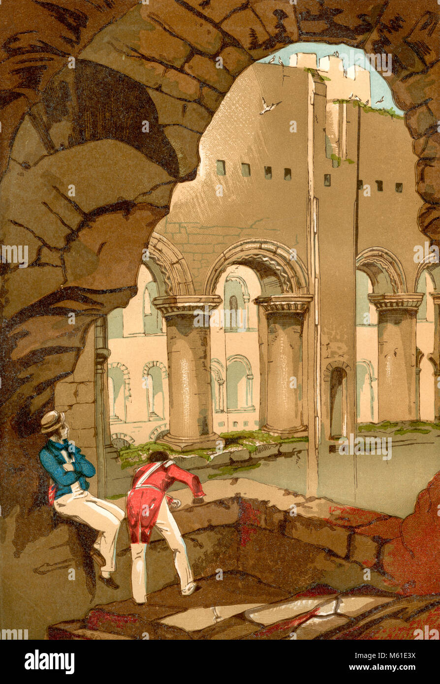 Interior of Rochester Castle, Rochester, Kent, South East England. From ...