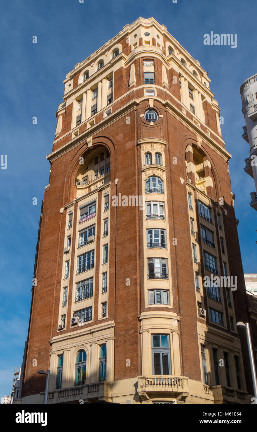 Beautiful building in Madrid Stock Photo - Alamy