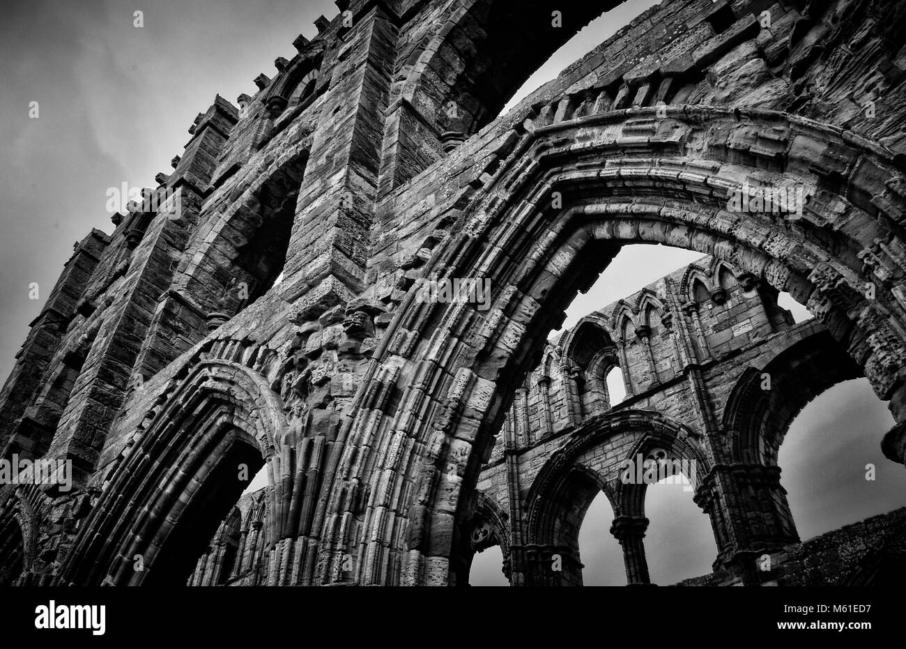 Dracula whitby abbey Black and White Stock Photos & Images - Alamy