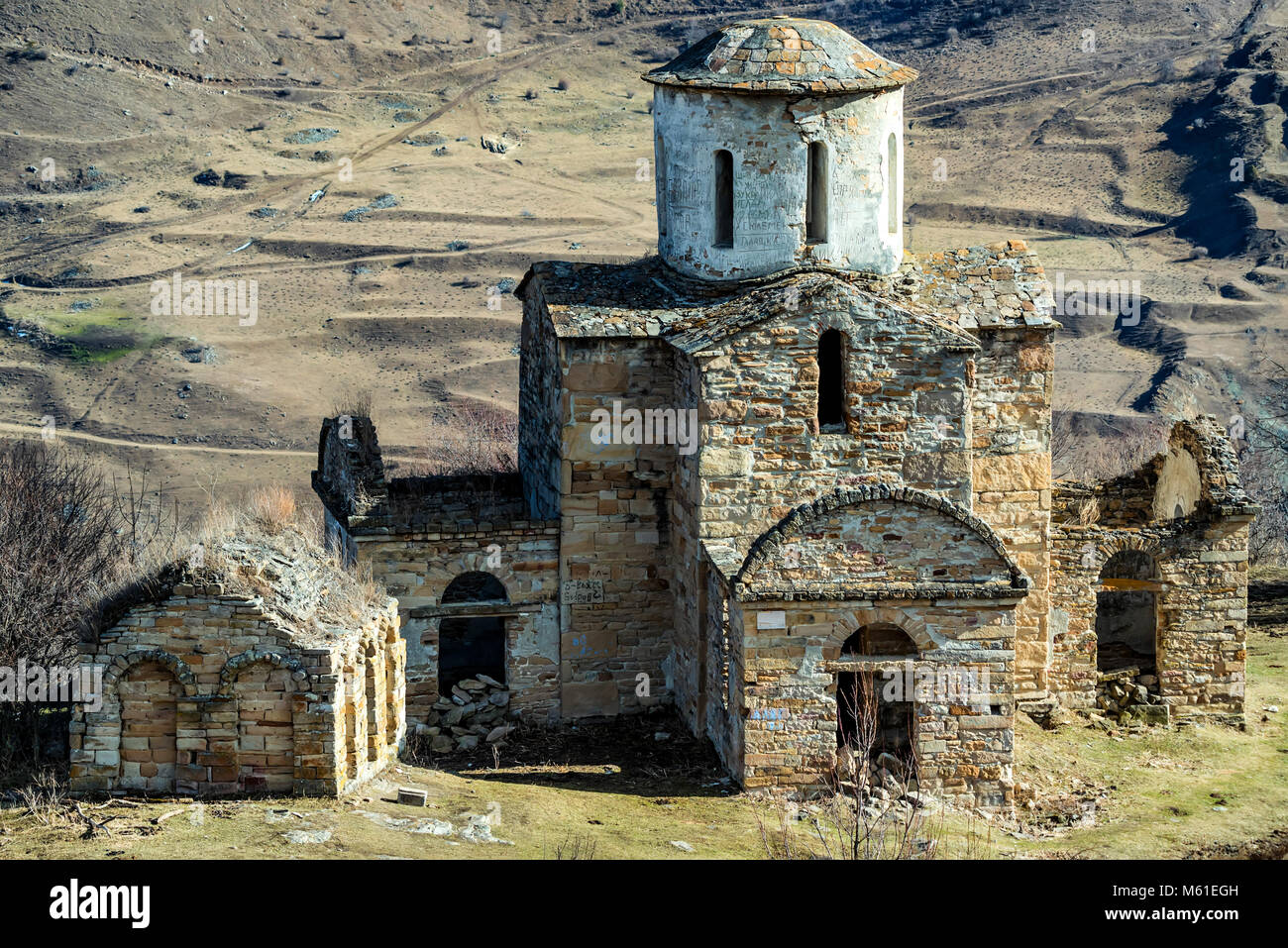 Senty Church in the Caucasus mountains Stock Photo - Alamy