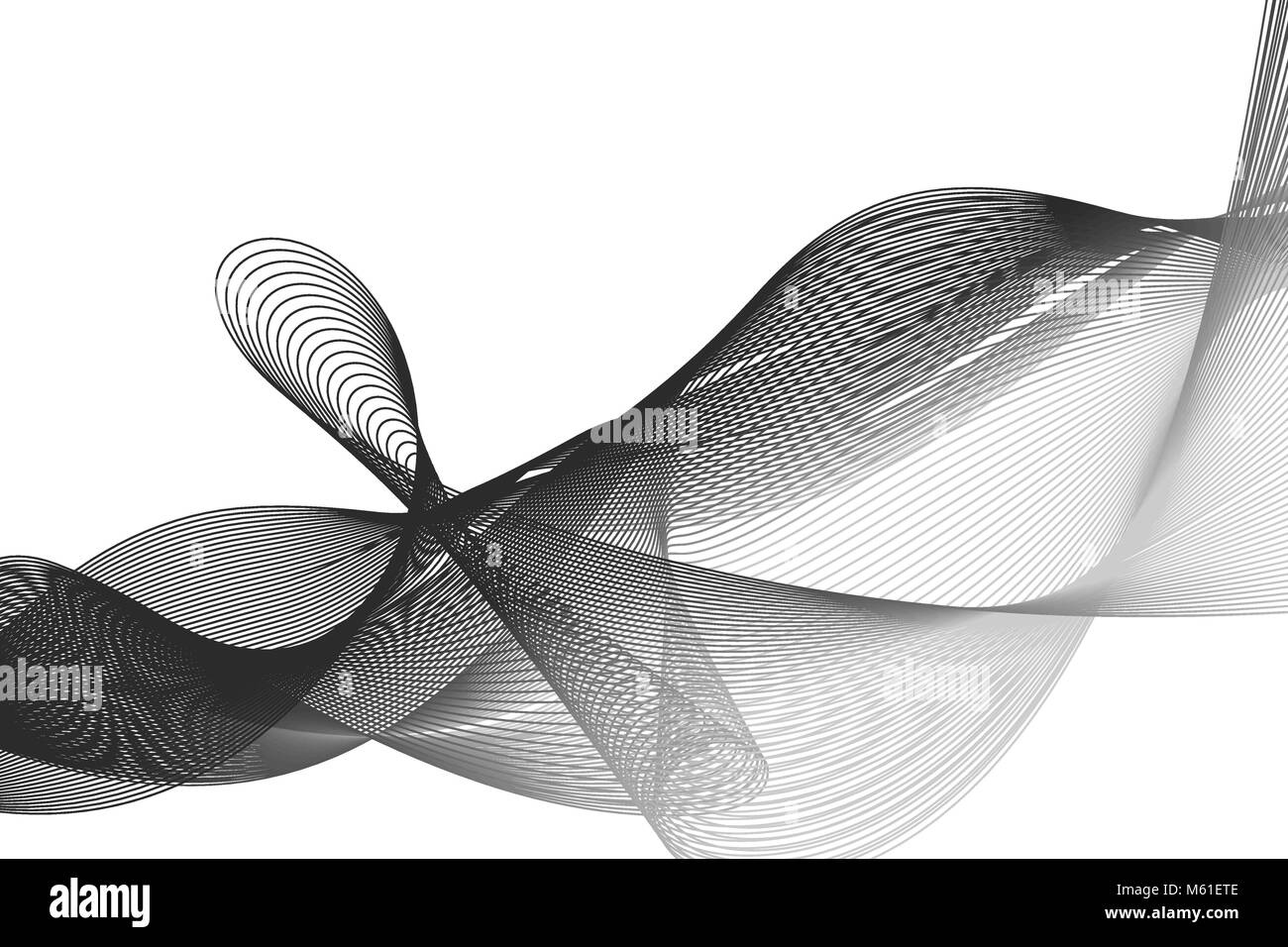 Abstract wave lines - black and white - vector pattern Stock Vector ...