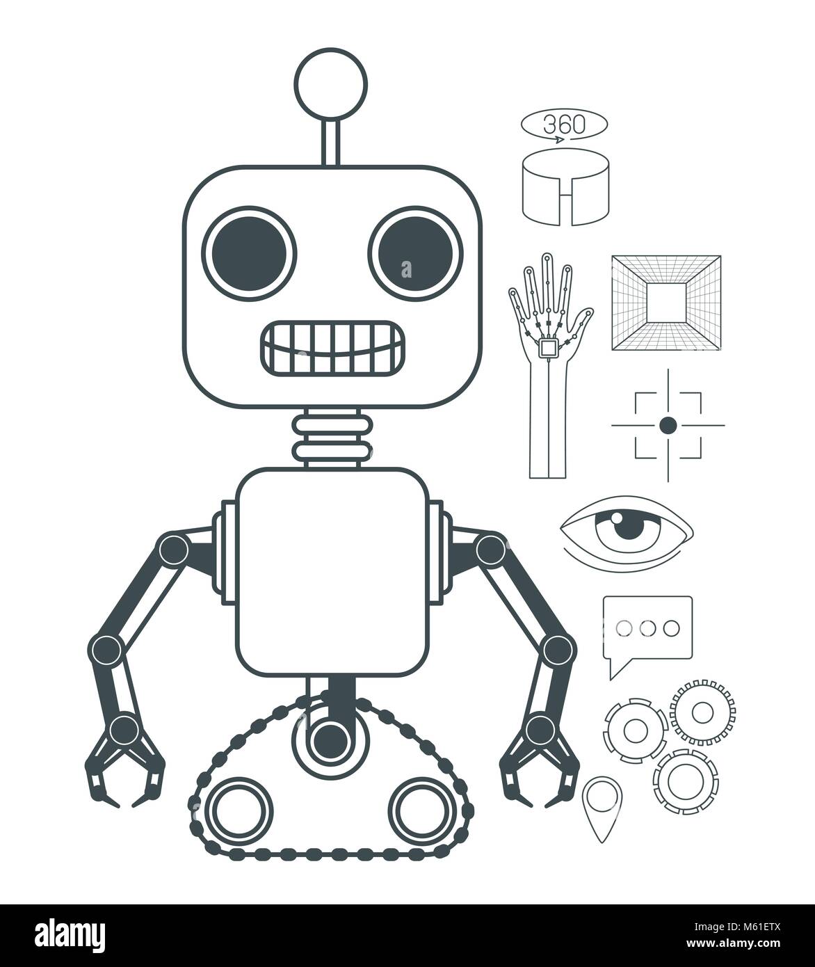 virtual reality technology set icons Stock Vector Image & Art - Alamy