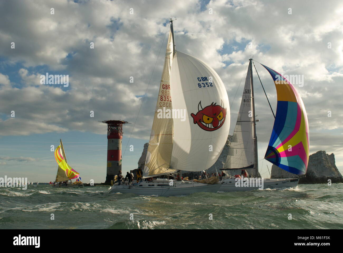 The Sigma 38 yacht Mefisto and the Oceanis 473 yacht Debonair race past ...