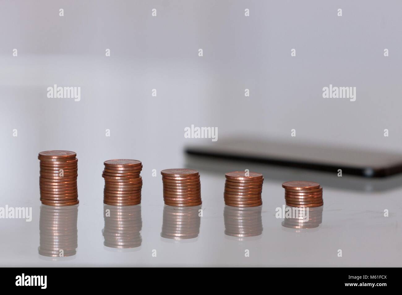 money concept image - coin stacks with blurred background | usage ...