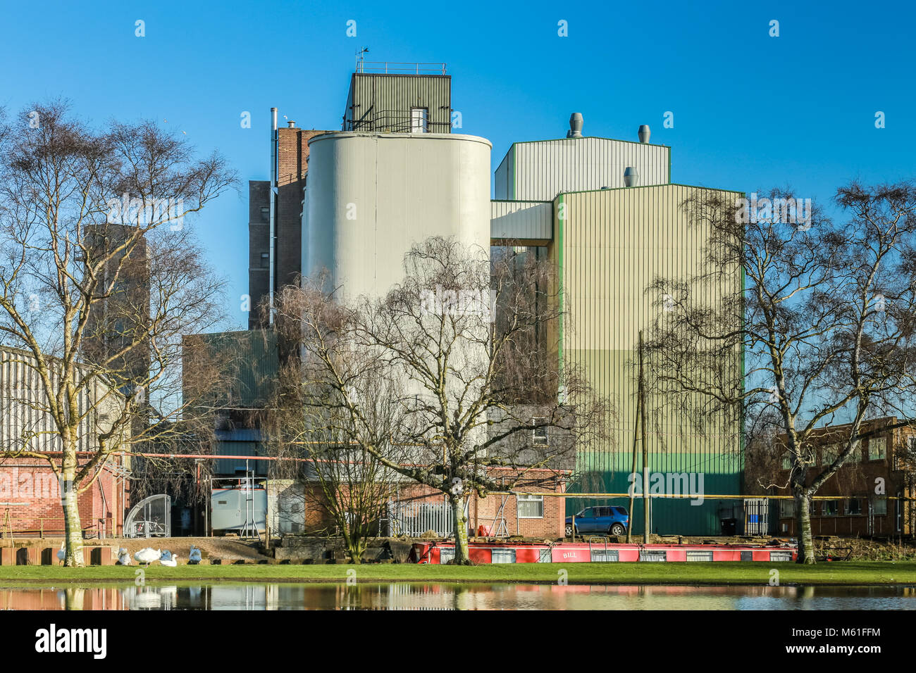 A modernistic looking factory building in Weliigborough Stock Photo - Alamy