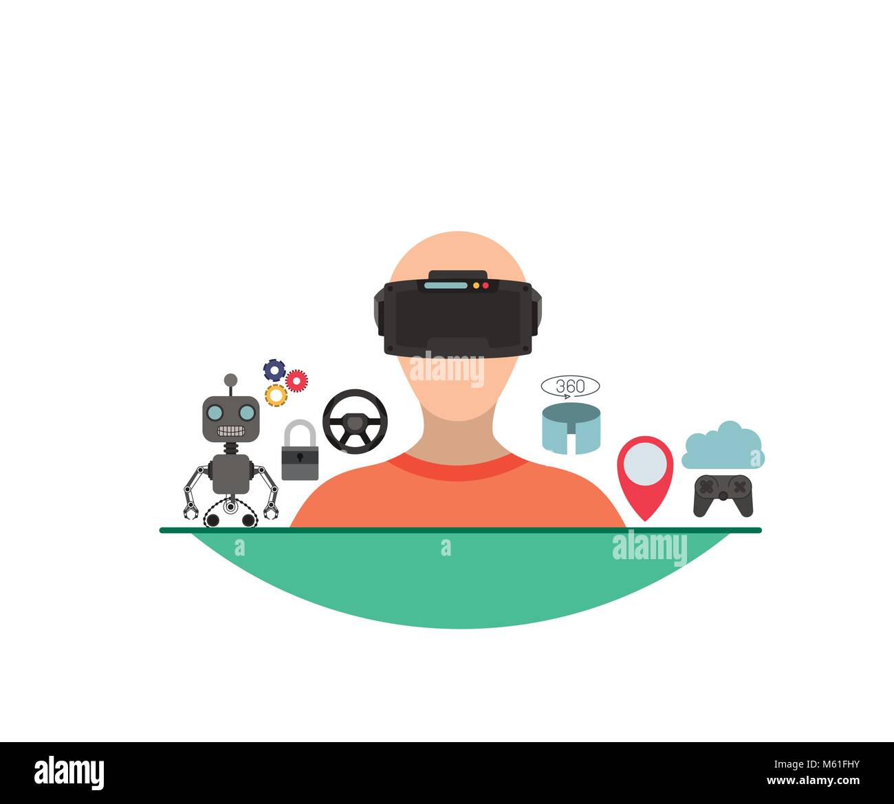 Head pointer technology Stock Vector Images - Alamy