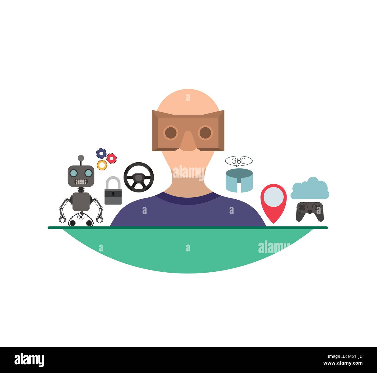 Head pointer technology Stock Vector Images - Alamy