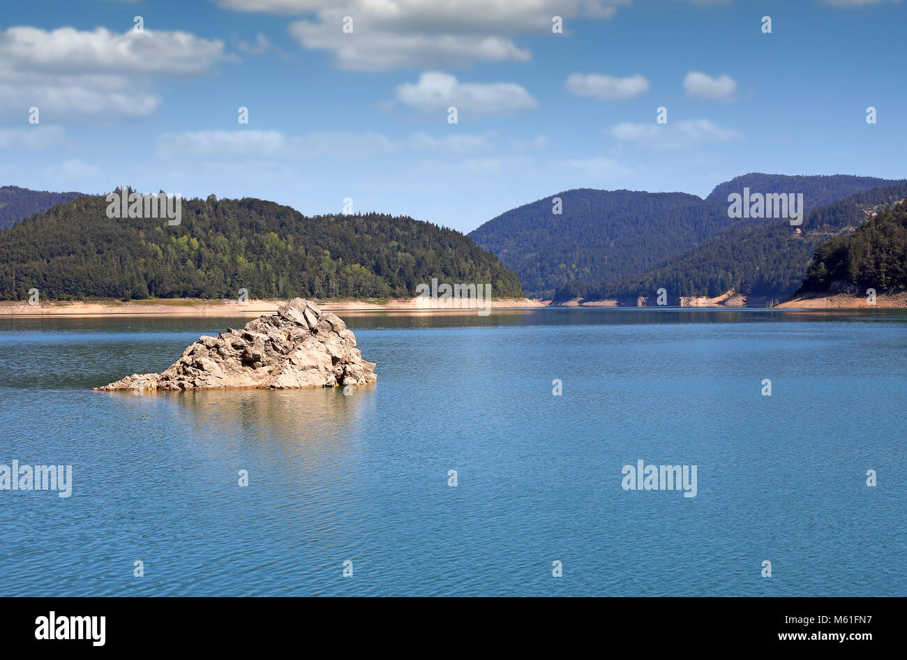 Zaovine lake Tara mountain Serbia landscape summer season Stock Photo ...