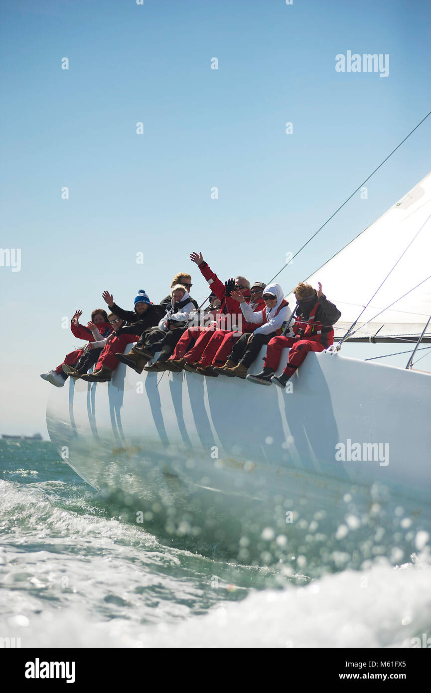 The Corby 45 class yacht Incisor competing in the 2013 Round the Island ...