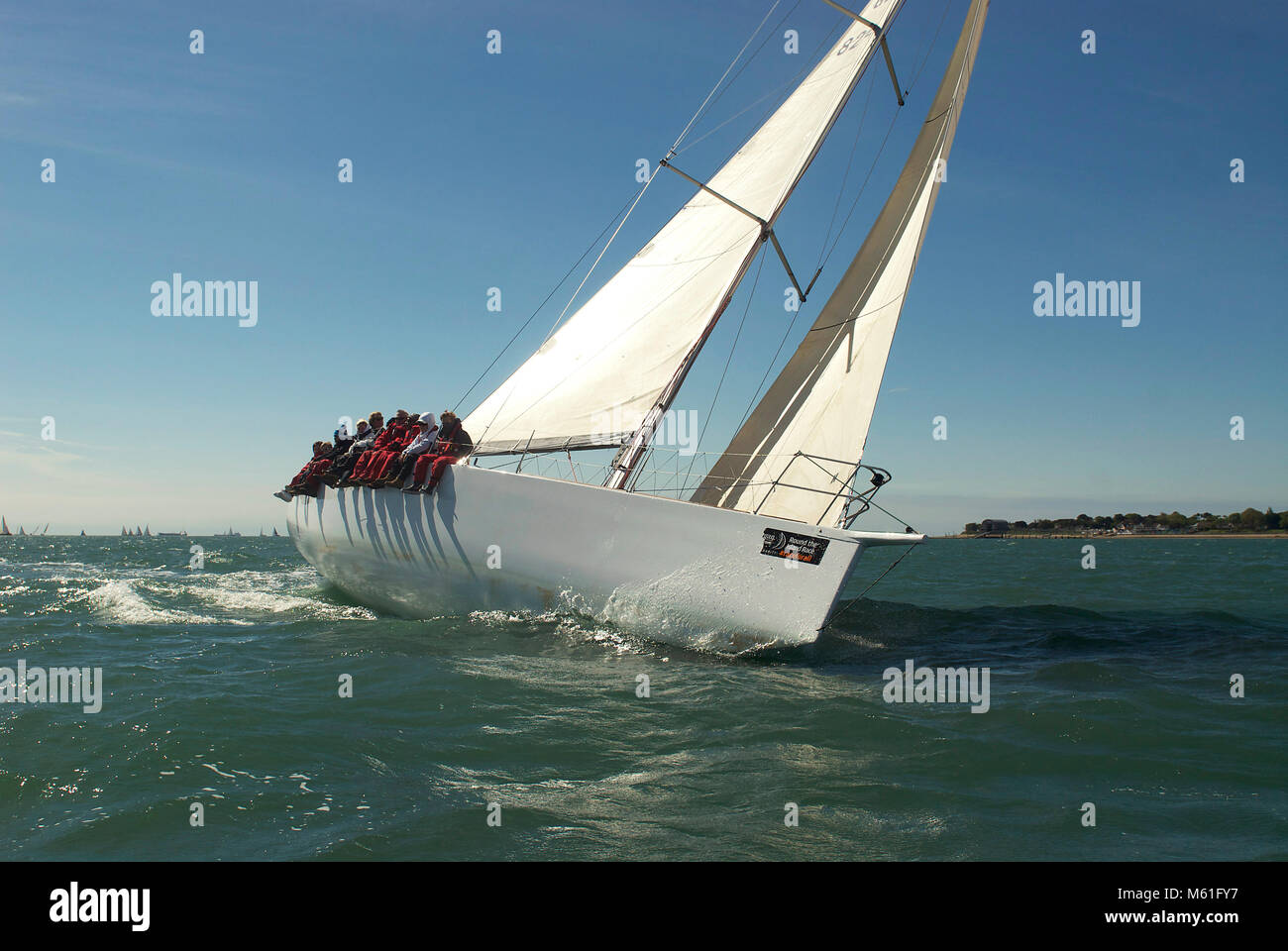 The Corby 45 class yacht Incisor competing in the 2013 Round the Island ...