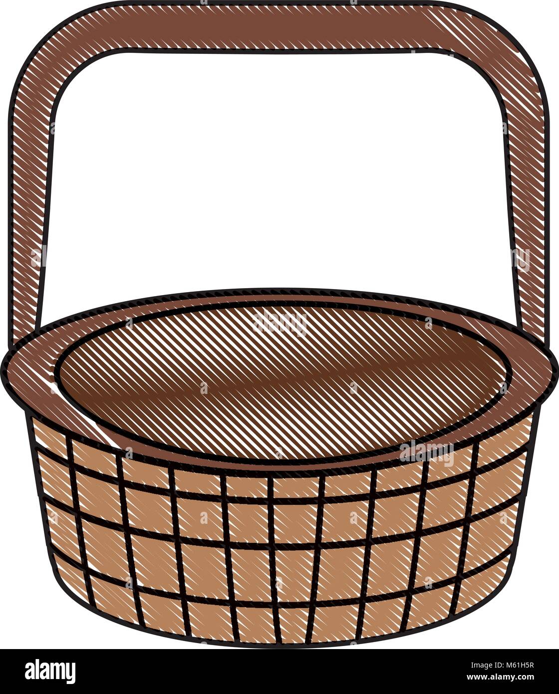 basket icon over white background, colorful design. vector illustration ...