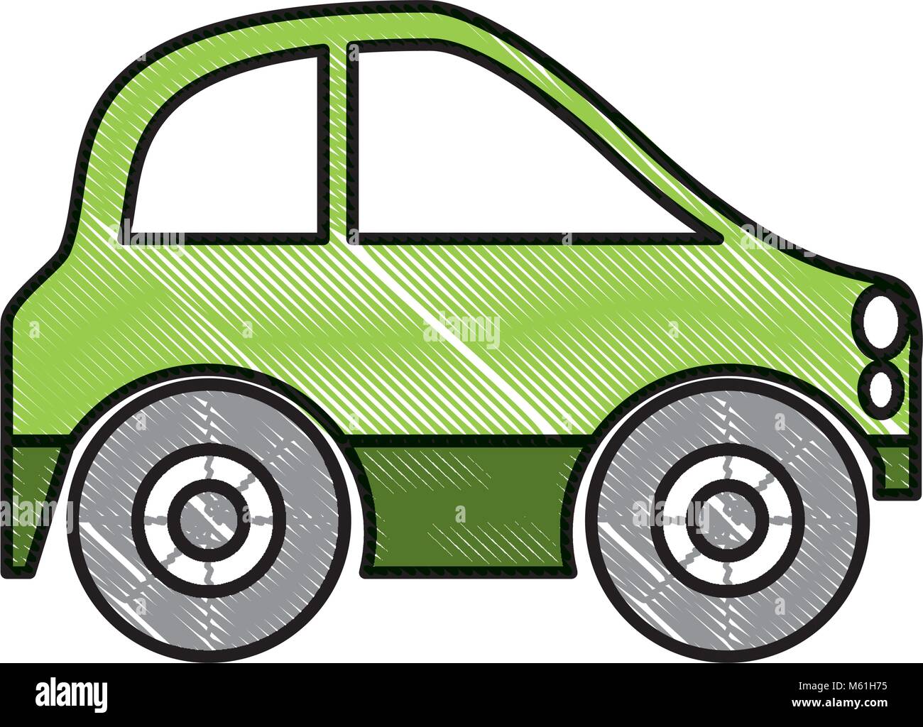 Mini car icon over white background, colorful design. vector ...