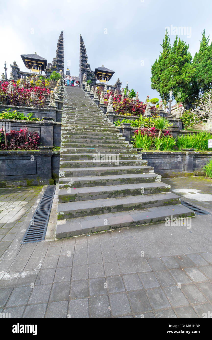 Visitors explore the immense Pura Besakih Temple (aka Mother Temple of ...