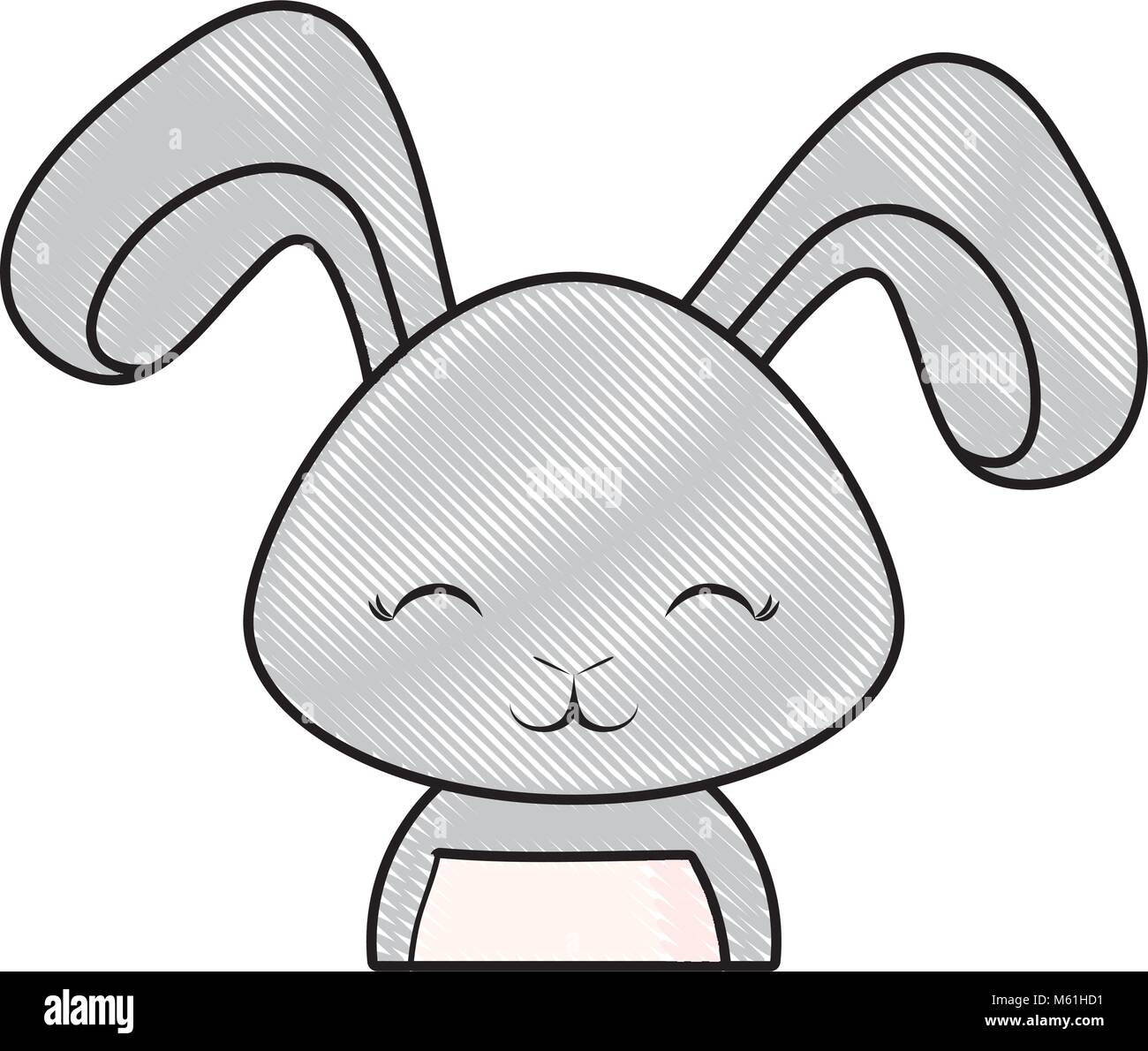 cute bunny icon over white background, colorful design vector ...