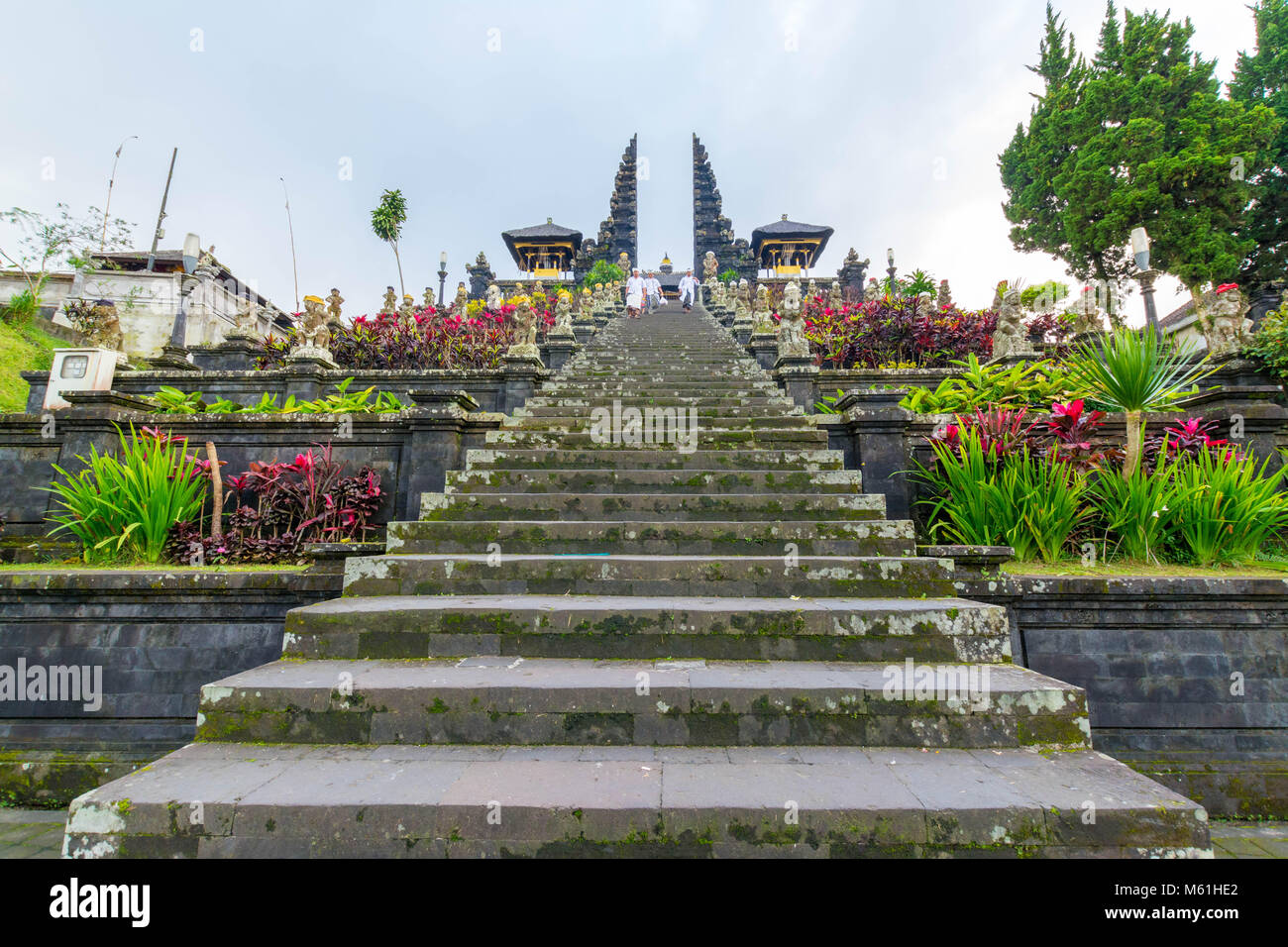Visitors explore the immense Pura Besakih Temple (aka Mother Temple of ...