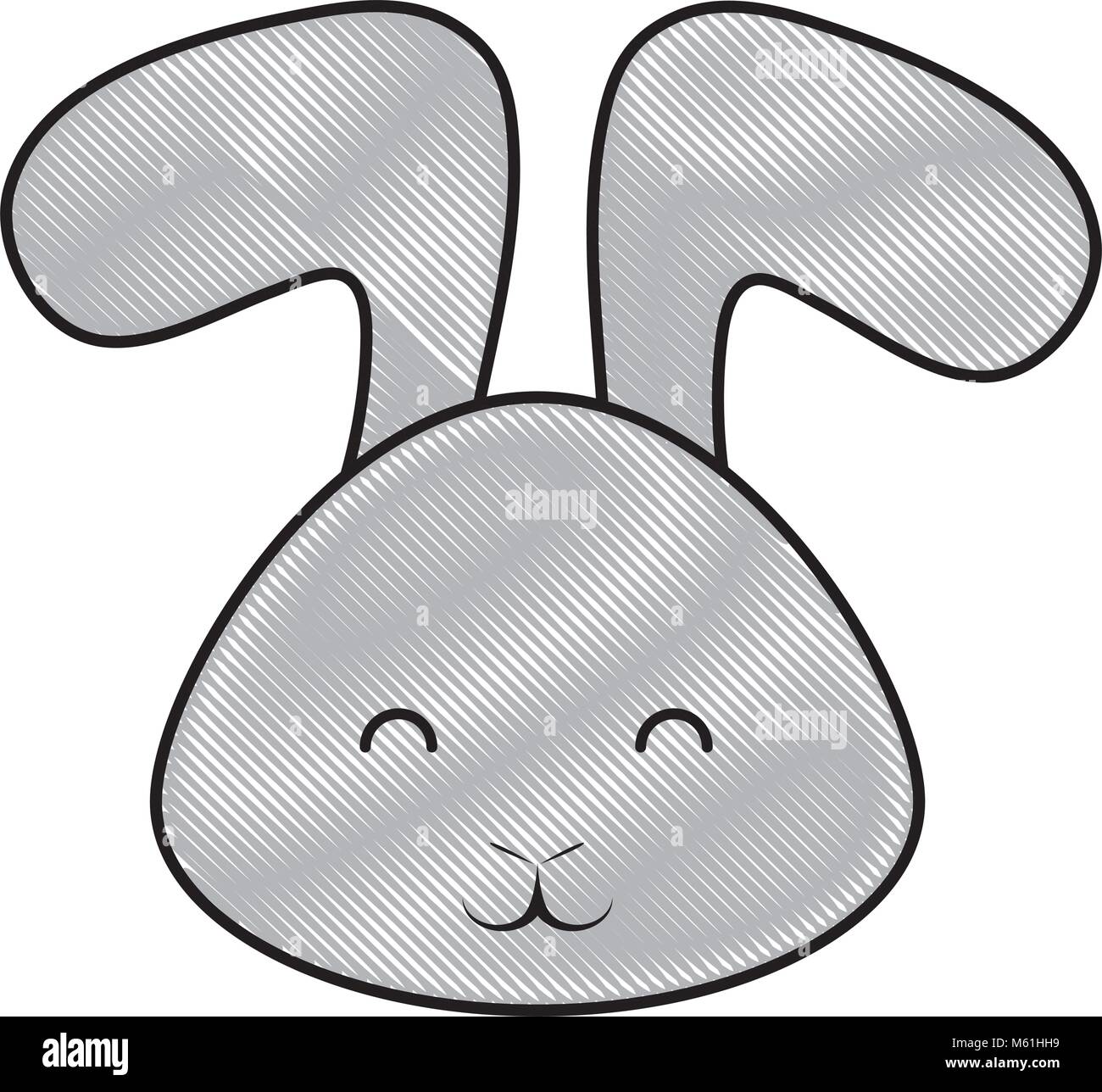 cute bunny face icon over white background, colorful design vector ...
